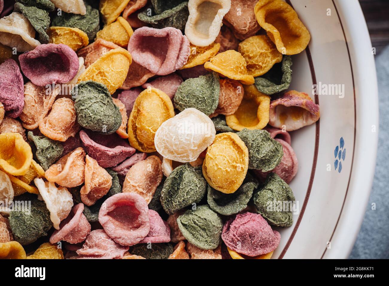 Hand made orecchiette pasta from Puglia, made with natural flavors like ...
