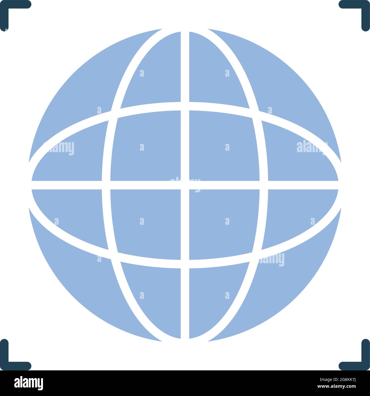 global sphere with corners frame Stock Vector Image & Art - Alamy