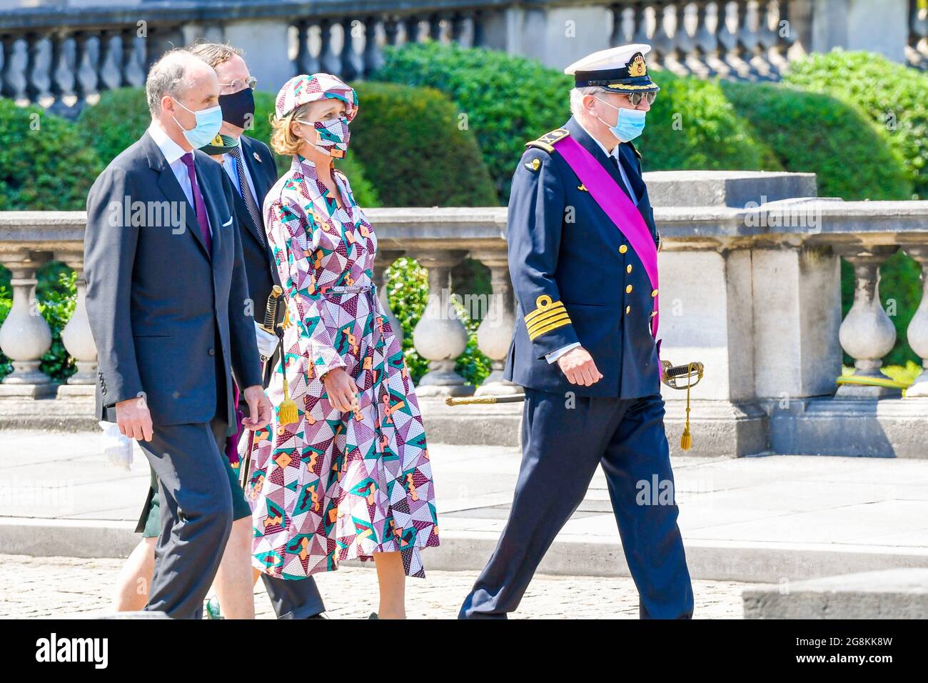 Princess Delphine, Prince Laurent and Prince Lorenz of Belgium ...