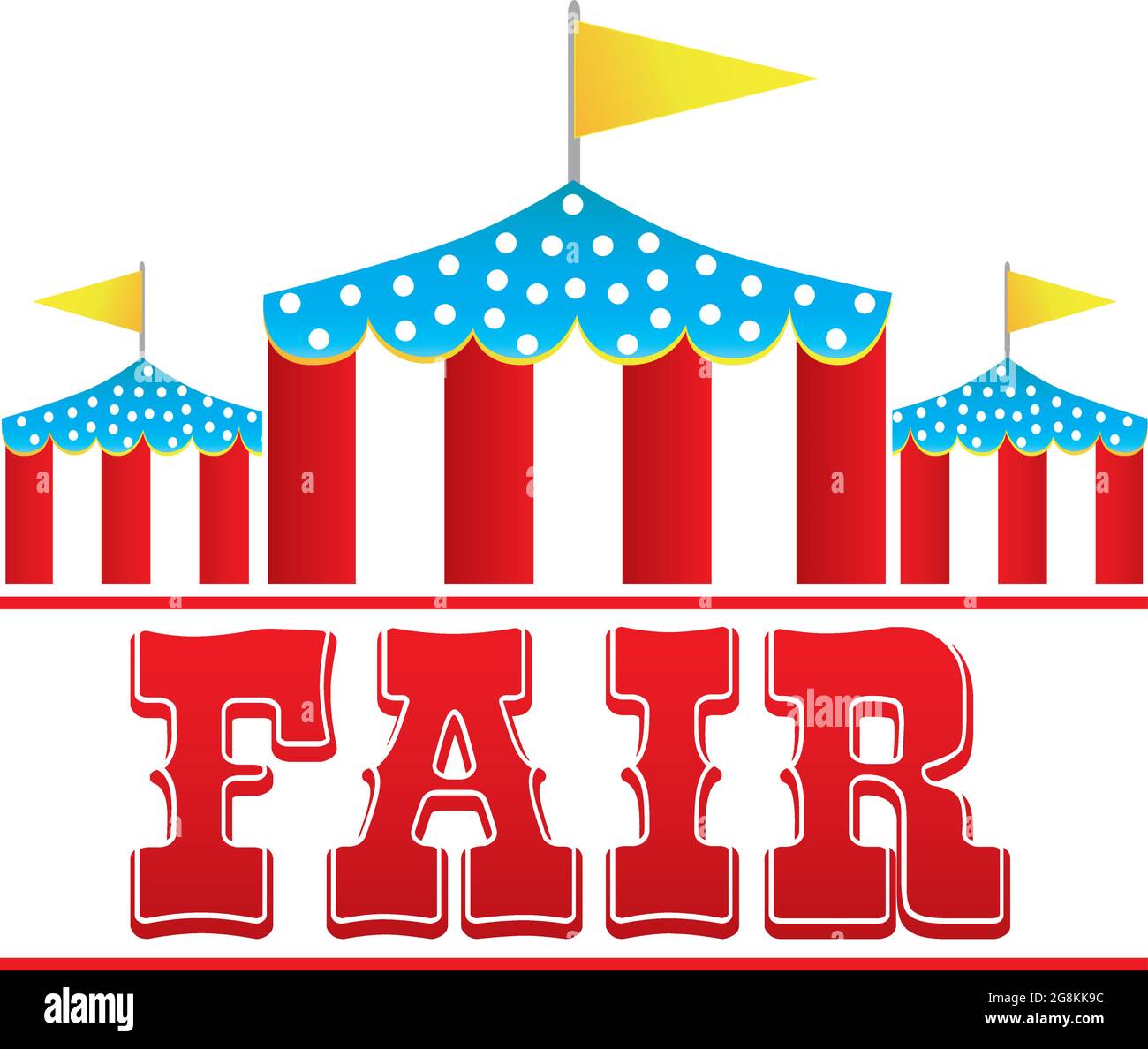 Fair Logo with Tents Red and Blue Stock Vector Image & Art - Alamy