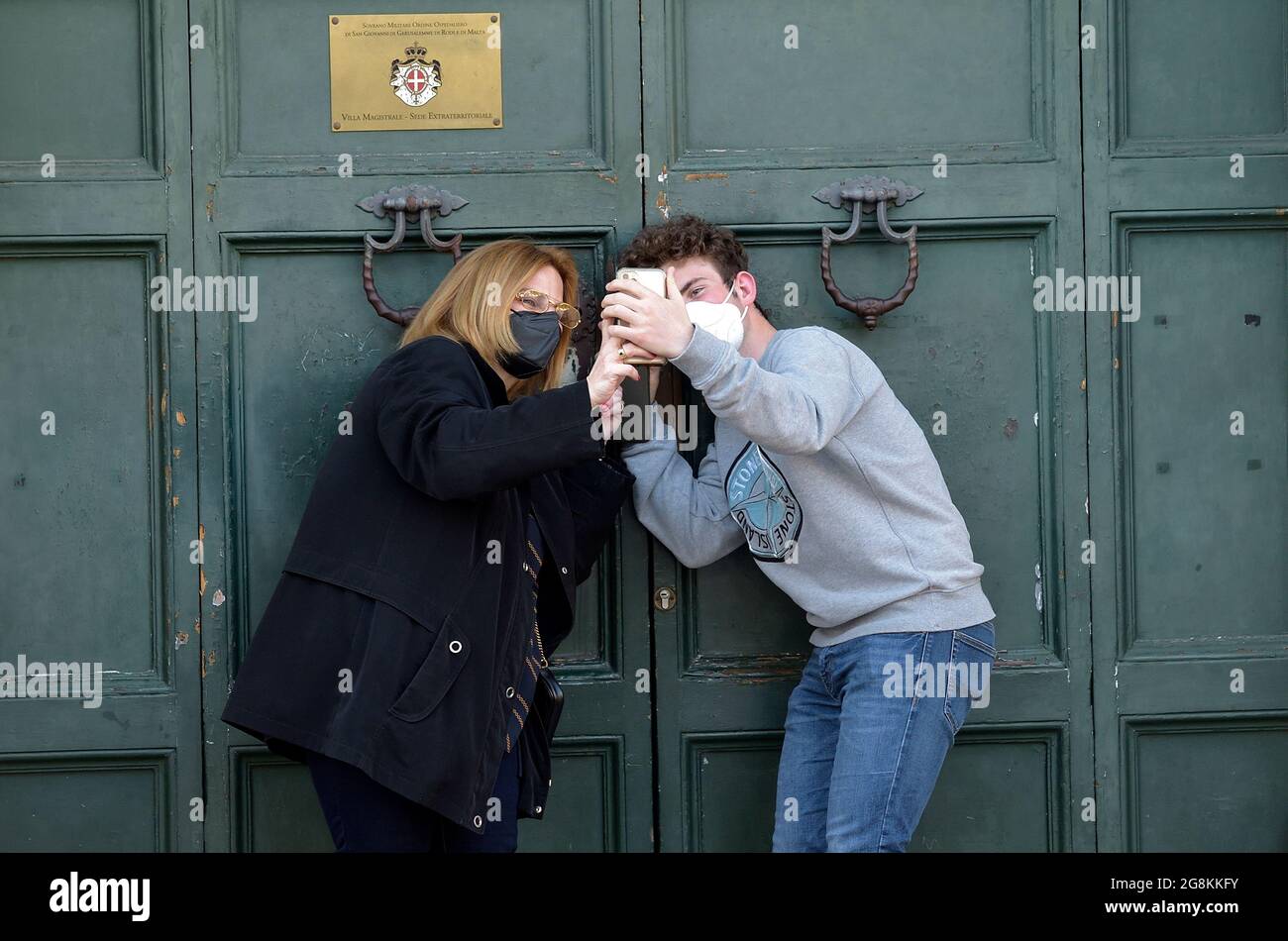 Rome Colle Aventino, The keyhole of the Villa del Priorato di Malta ...