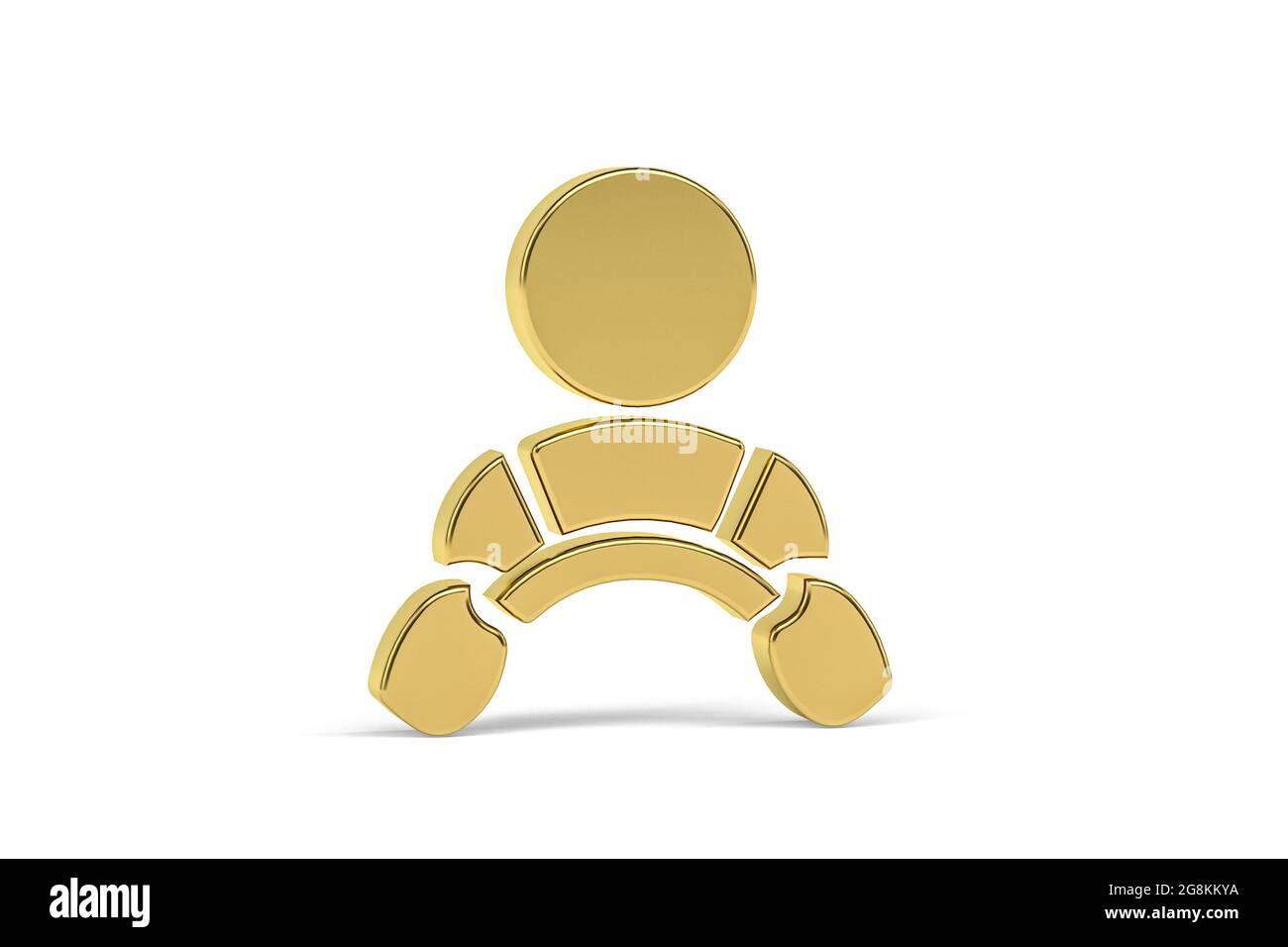 Golden 3d driver icon isolated on white background - 3d render Stock ...