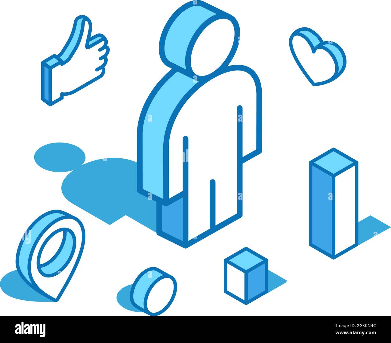 People isometric boy male user hi-res stock photography and images - Alamy