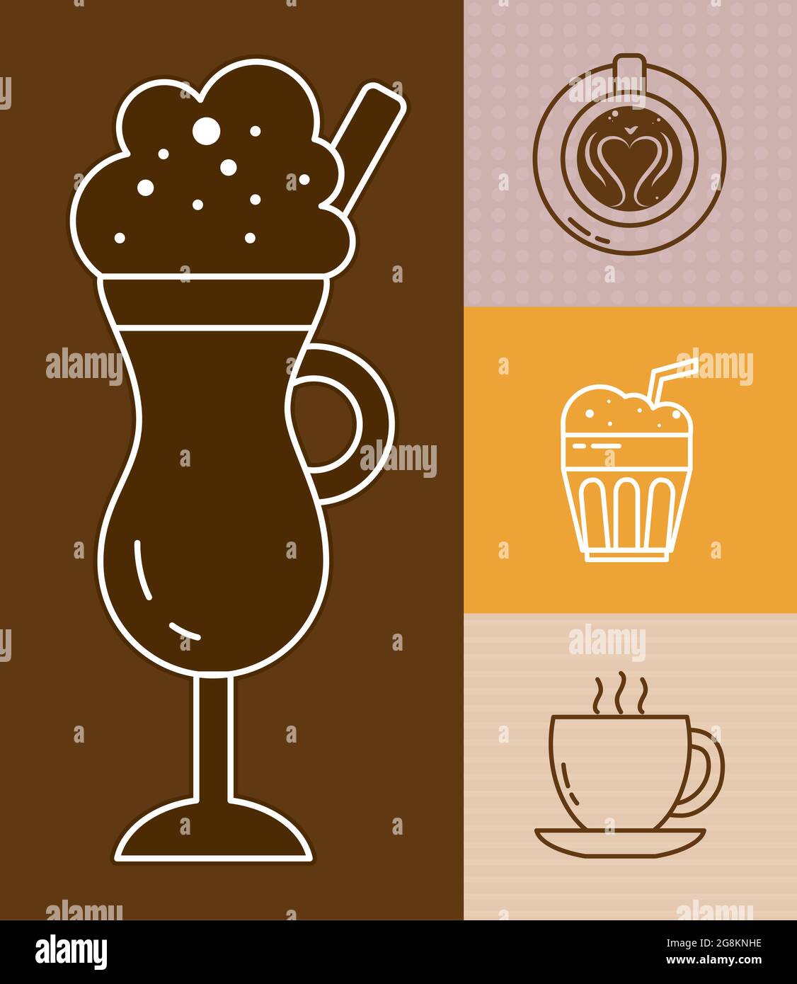 coffee drinks icon set design Stock Vector Image & Art - Alamy