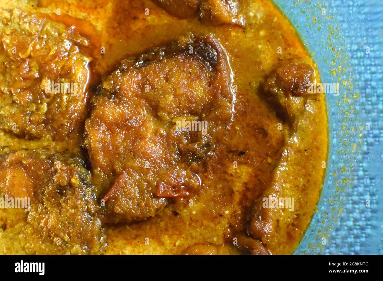 Rohu fish (labeo rohita) kalia - a spicy delicious Indian Bengali's ...