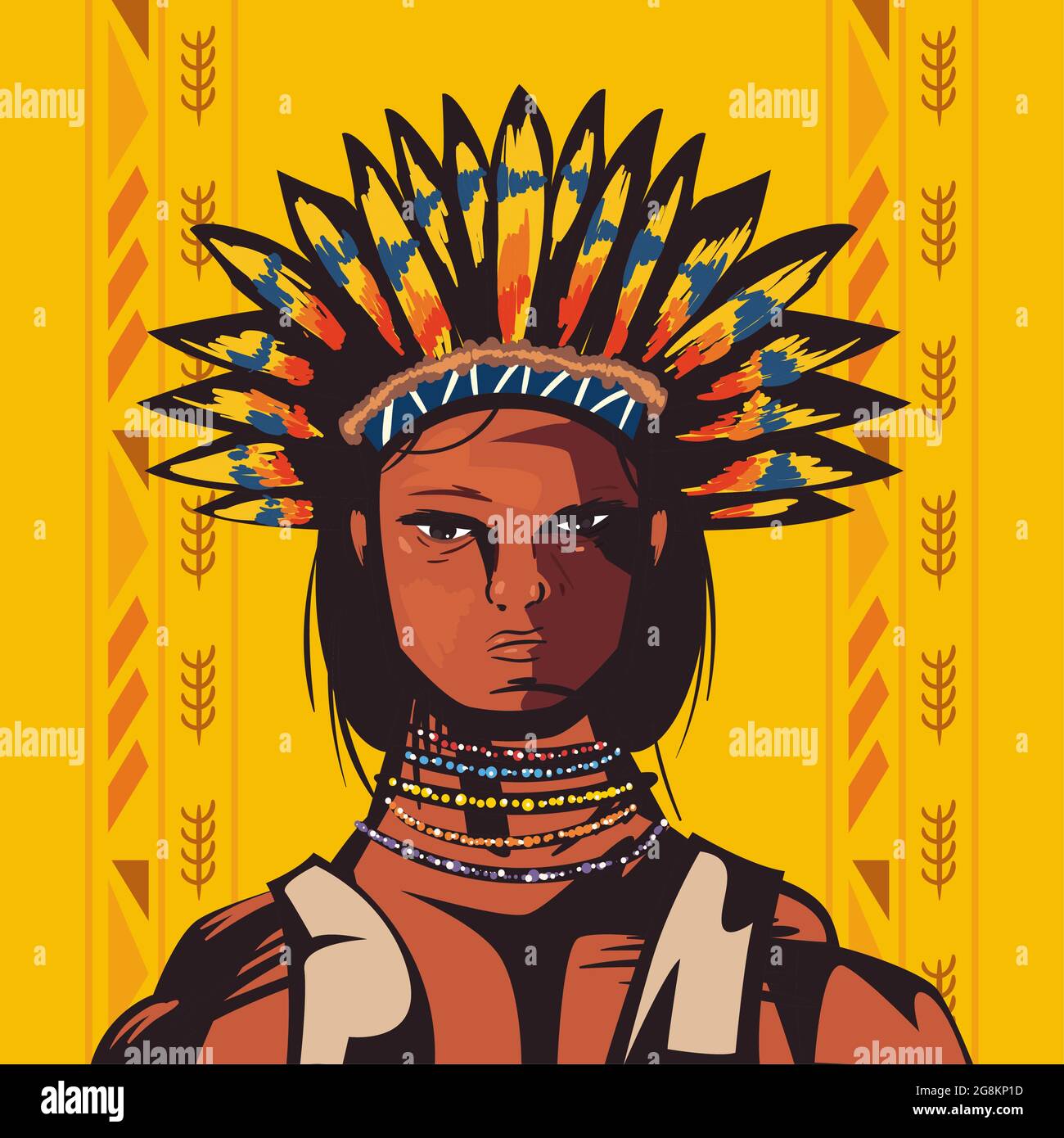 male indigenous ethnicity chief scene Stock Vector Image & Art - Alamy