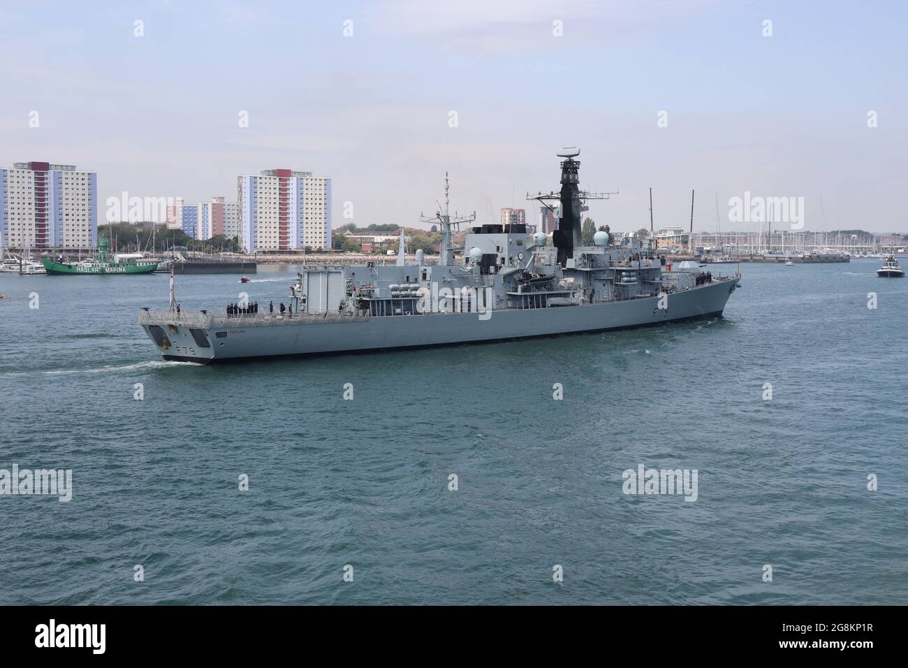 The Royal Navy Duke class Type 23 anti-submarine frigate HMS PORTLAND ...