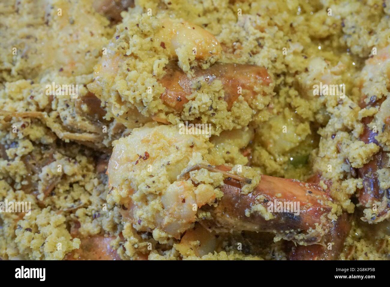 Spicy Indian prawn food dish, prepared with coconut for nice taste ...