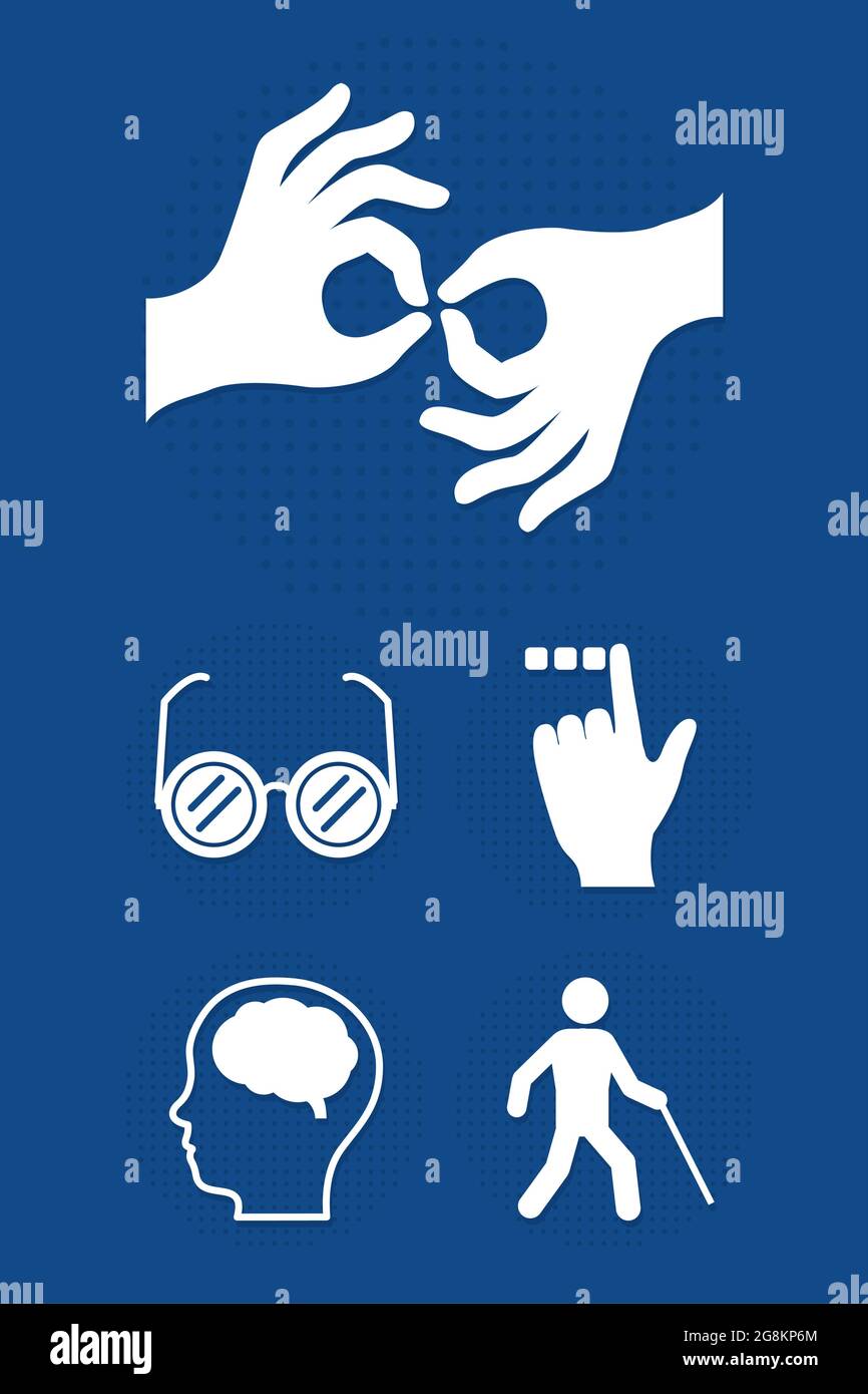 disabled symbols icon set design Stock Vector Image & Art - Alamy