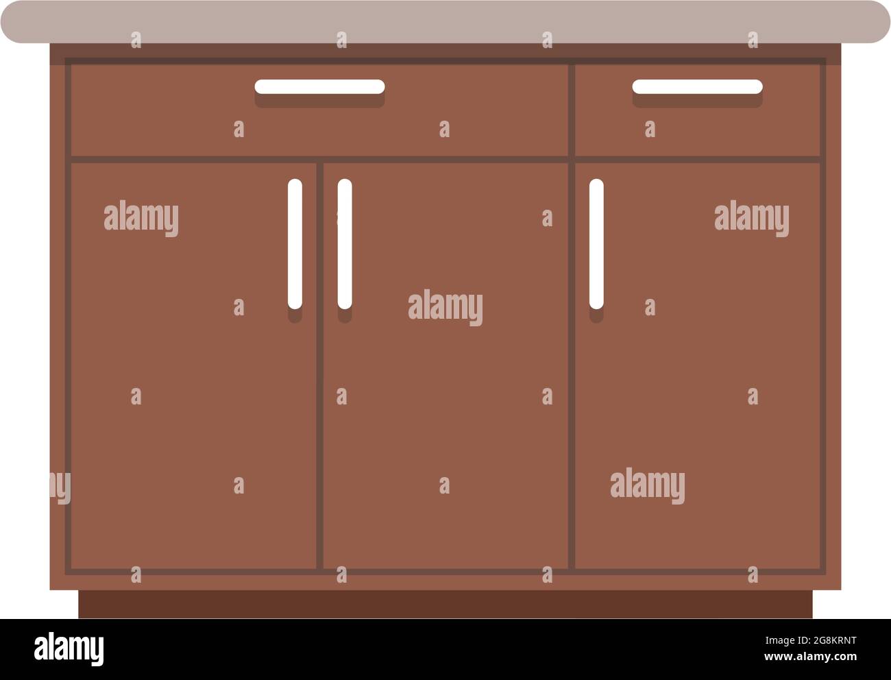 Kitchen interior furniture vector illustration isolated cupboard Stock ...