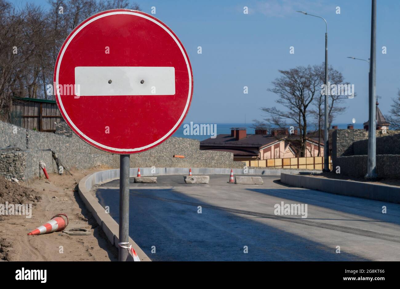 Traffic is not permitted. Road signs. Passage is forbidden. Road ...