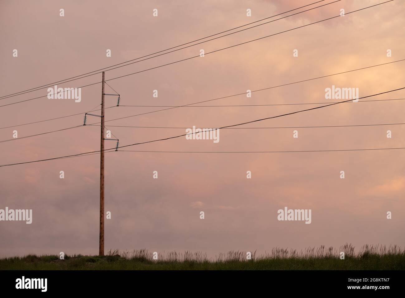 Power Lines Sunset Canada High Resolution Stock Photography and Images ...