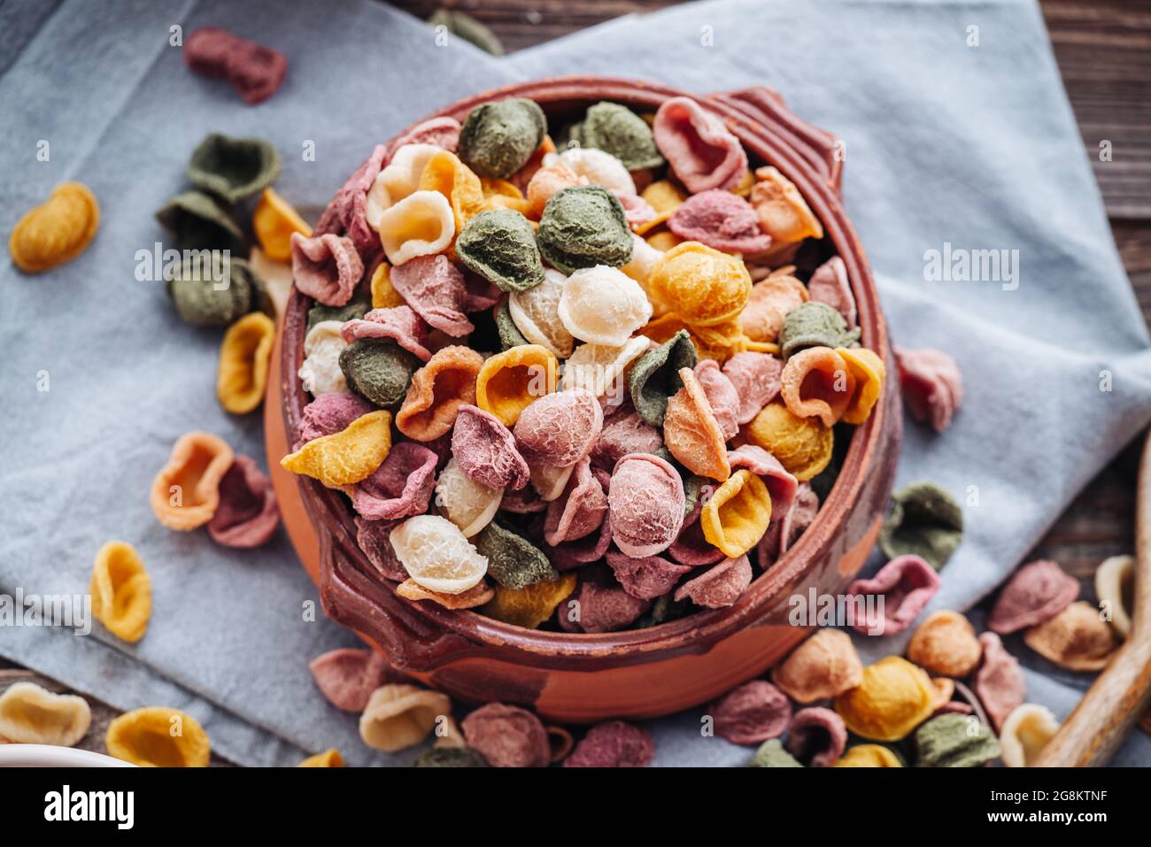 Hand made orecchiette pasta from Puglia, made with natural flavors like ...