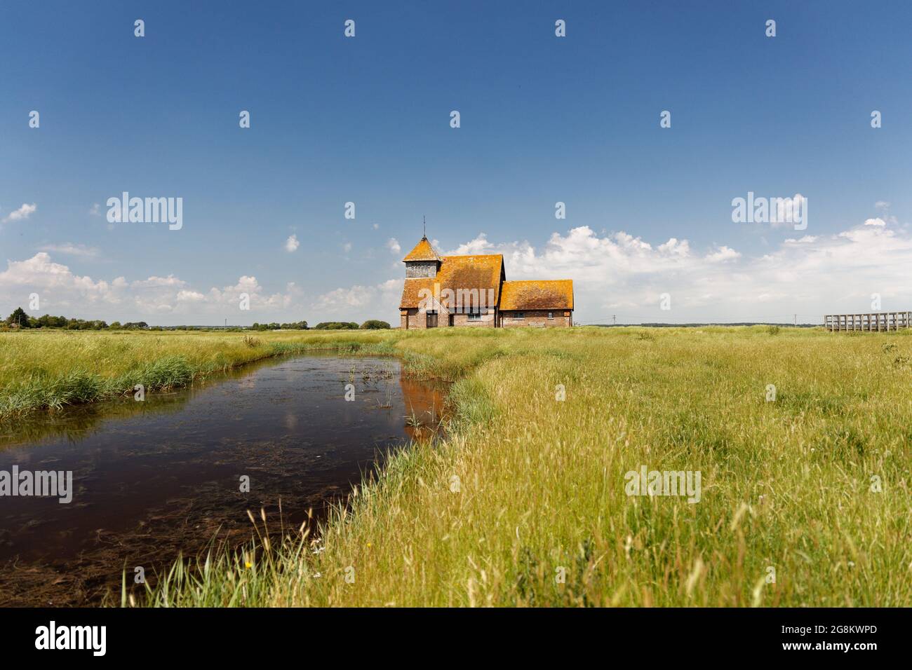 Iconic Church on the Marsh at Fairfield, Kent Stock Photo - Alamy