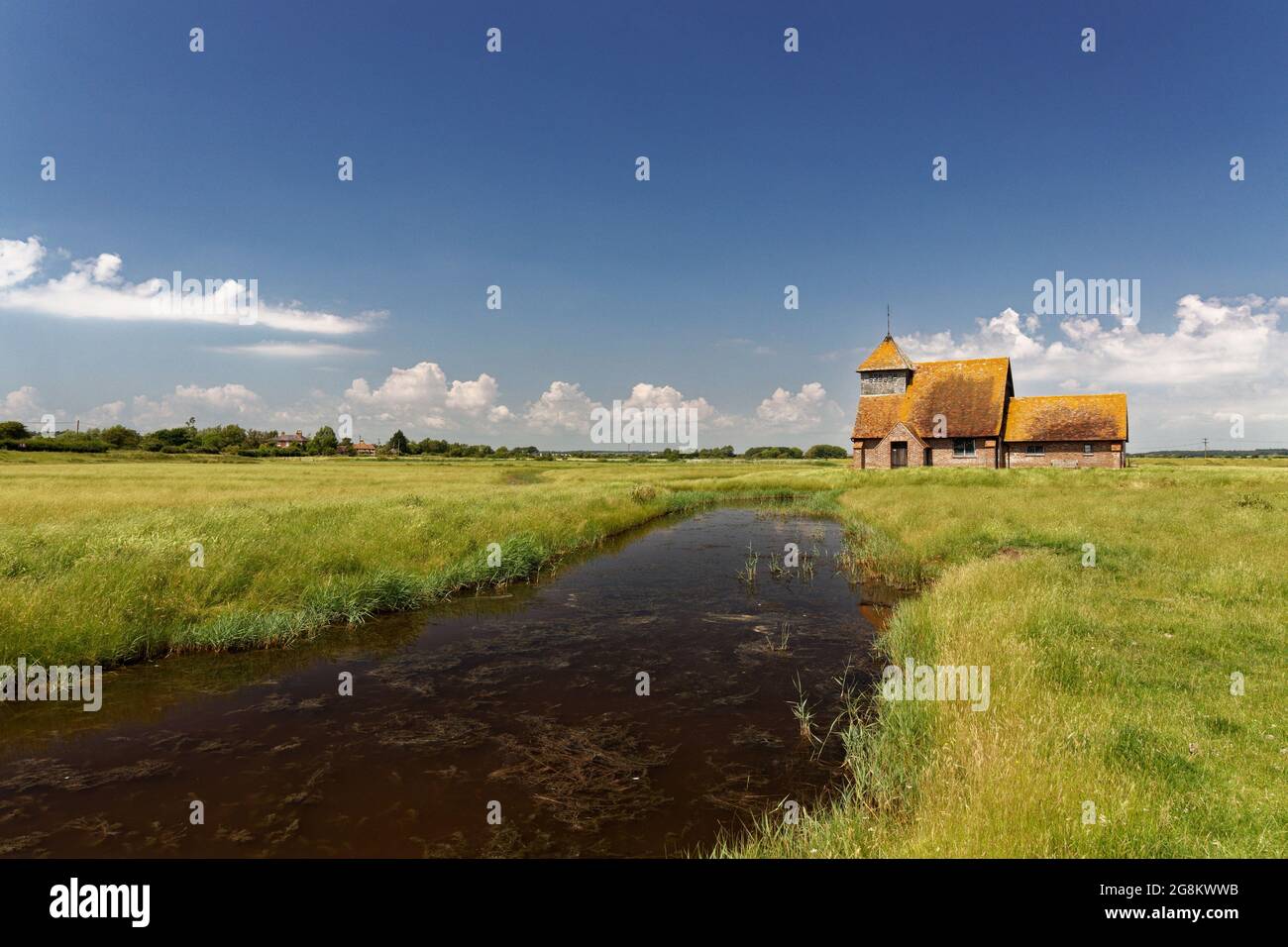 Iconic Church on the Marsh at Fairfield, Kent Stock Photo - Alamy