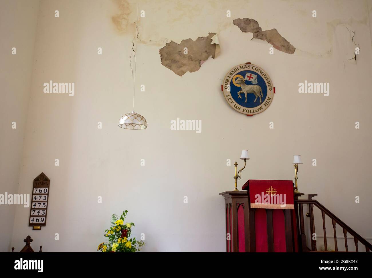 The Moravian church in Brockweir, Wye Valley, Gloucestershire, UK Stock ...