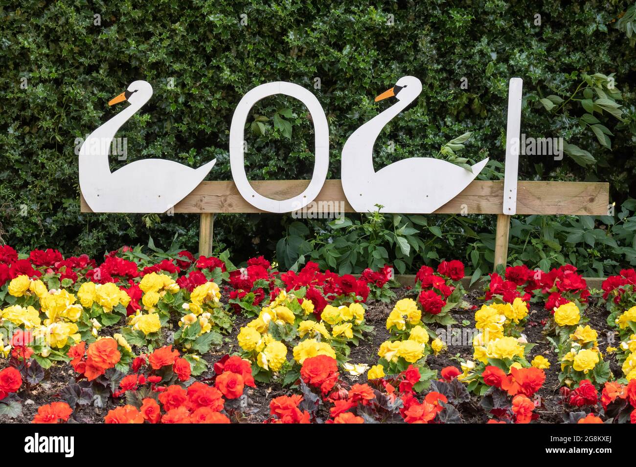 Village in bloom sign hi-res stock photography and images - Alamy