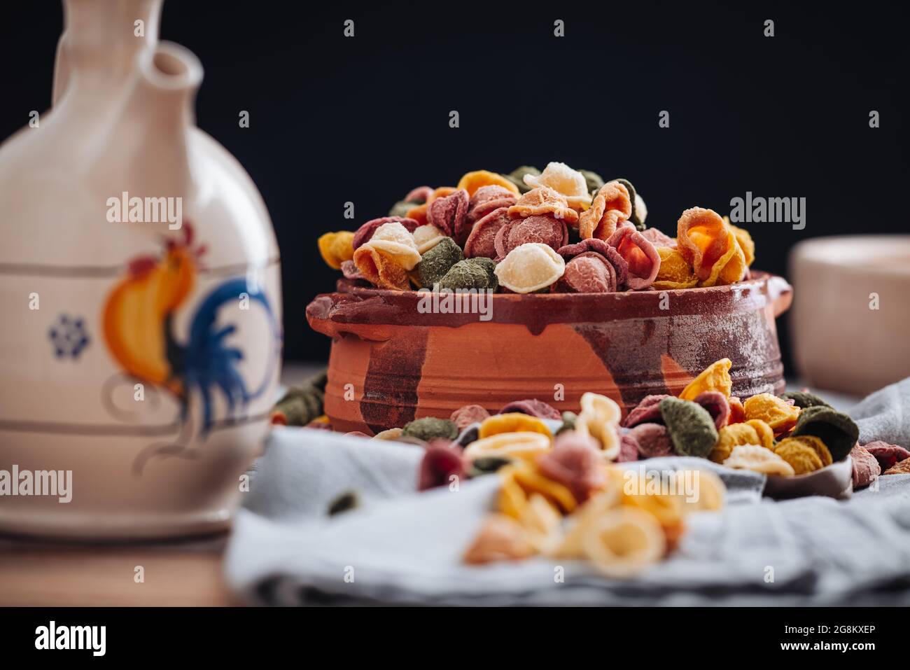 Hand made orecchiette pasta from Puglia, made with natural flavors like ...