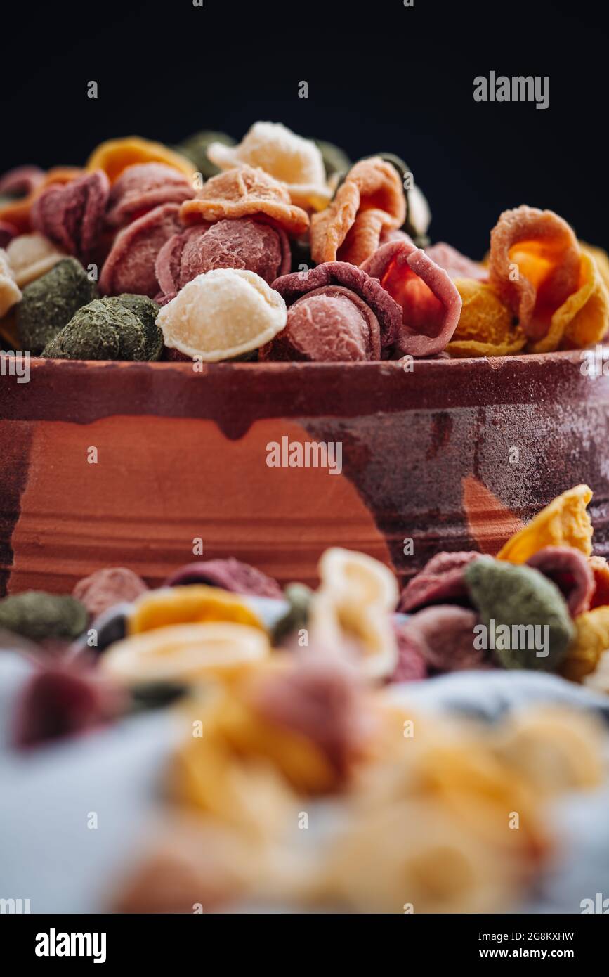 Hand made orecchiette pasta from Puglia, made with natural flavors like ...