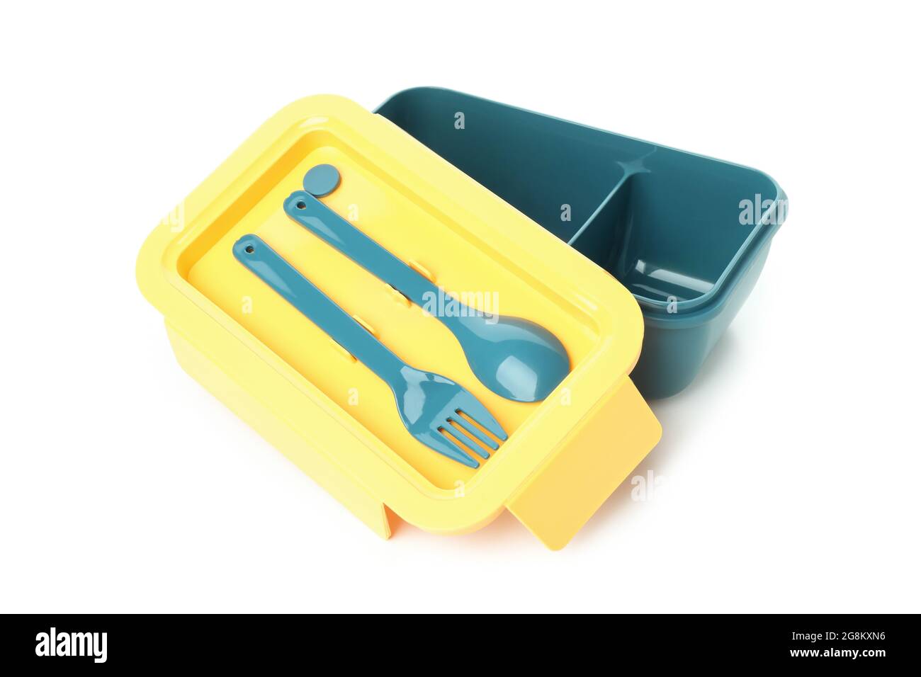 Stylish lunch box isolated on white background Stock Photo - Alamy