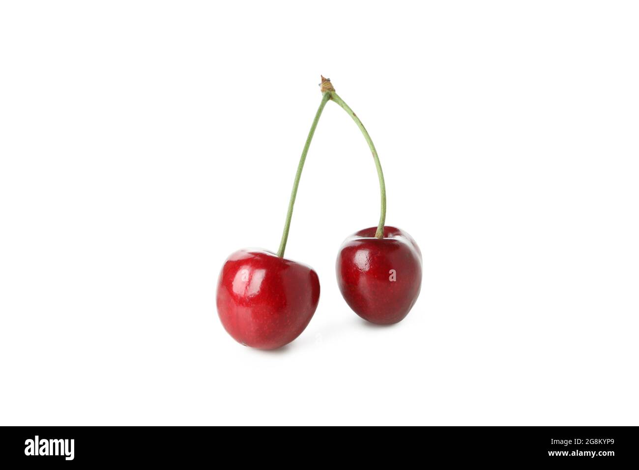 Sweet red cherry isolated on white background Stock Photo - Alamy