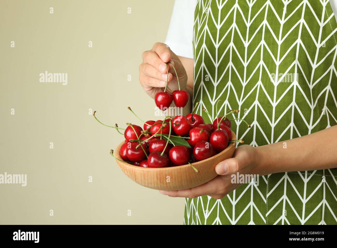 Concept of sweet berry with red cherry Stock Photo - Alamy