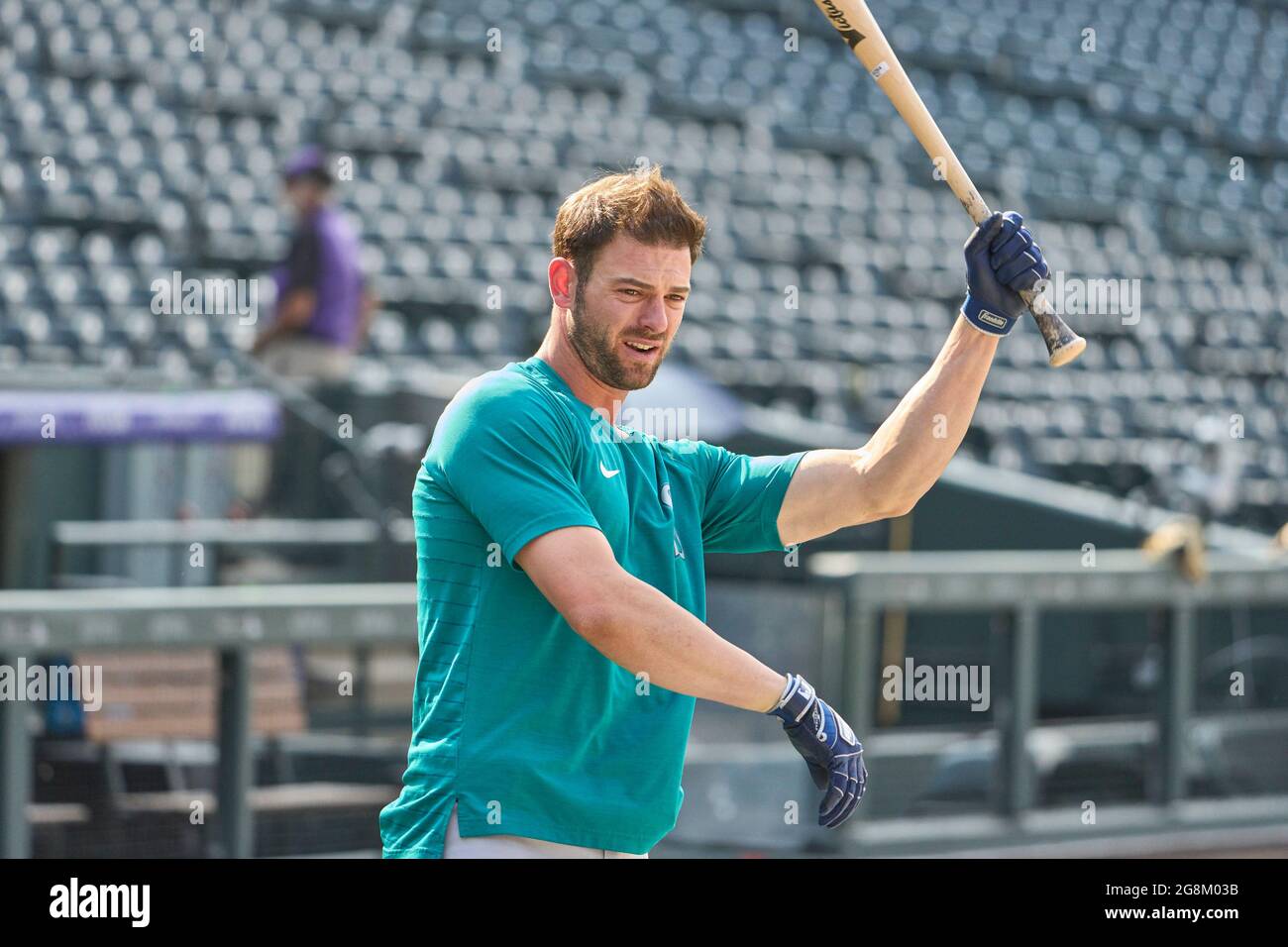 July 1202021: Seattle right fielder Mitch Haniger (17) during pregame ...