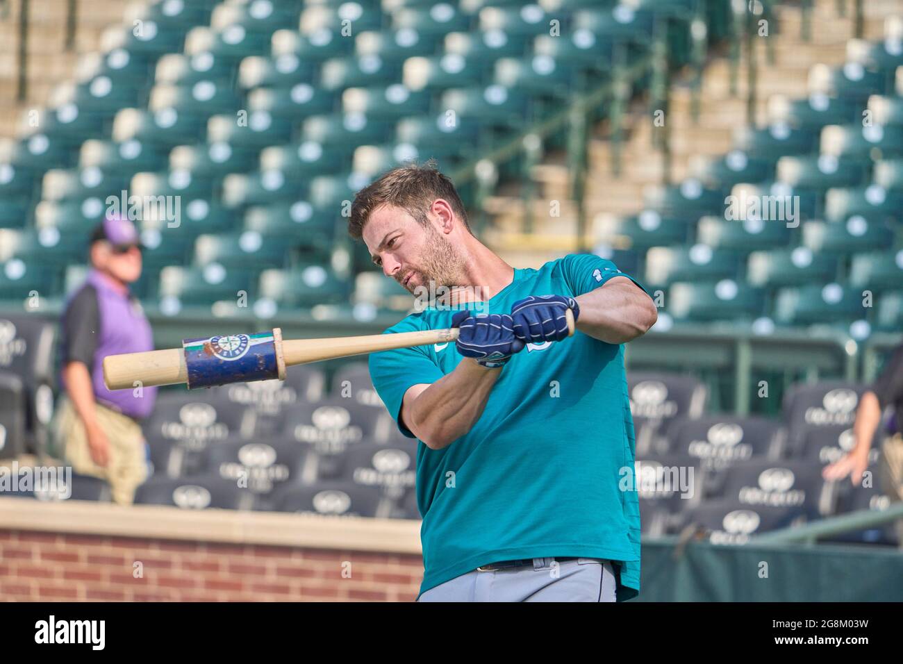 July 1202021: Seattle right fielder Mitch Haniger (17) during pregame ...
