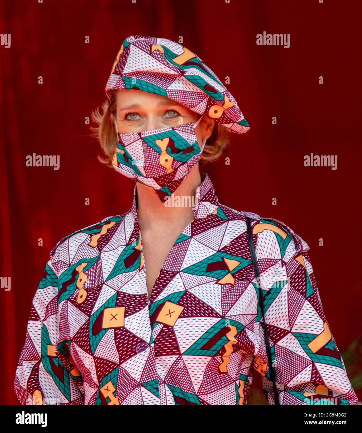 Brussel, Belgien. 21st July, 2021. Princess Delphine of Belgium at the ...