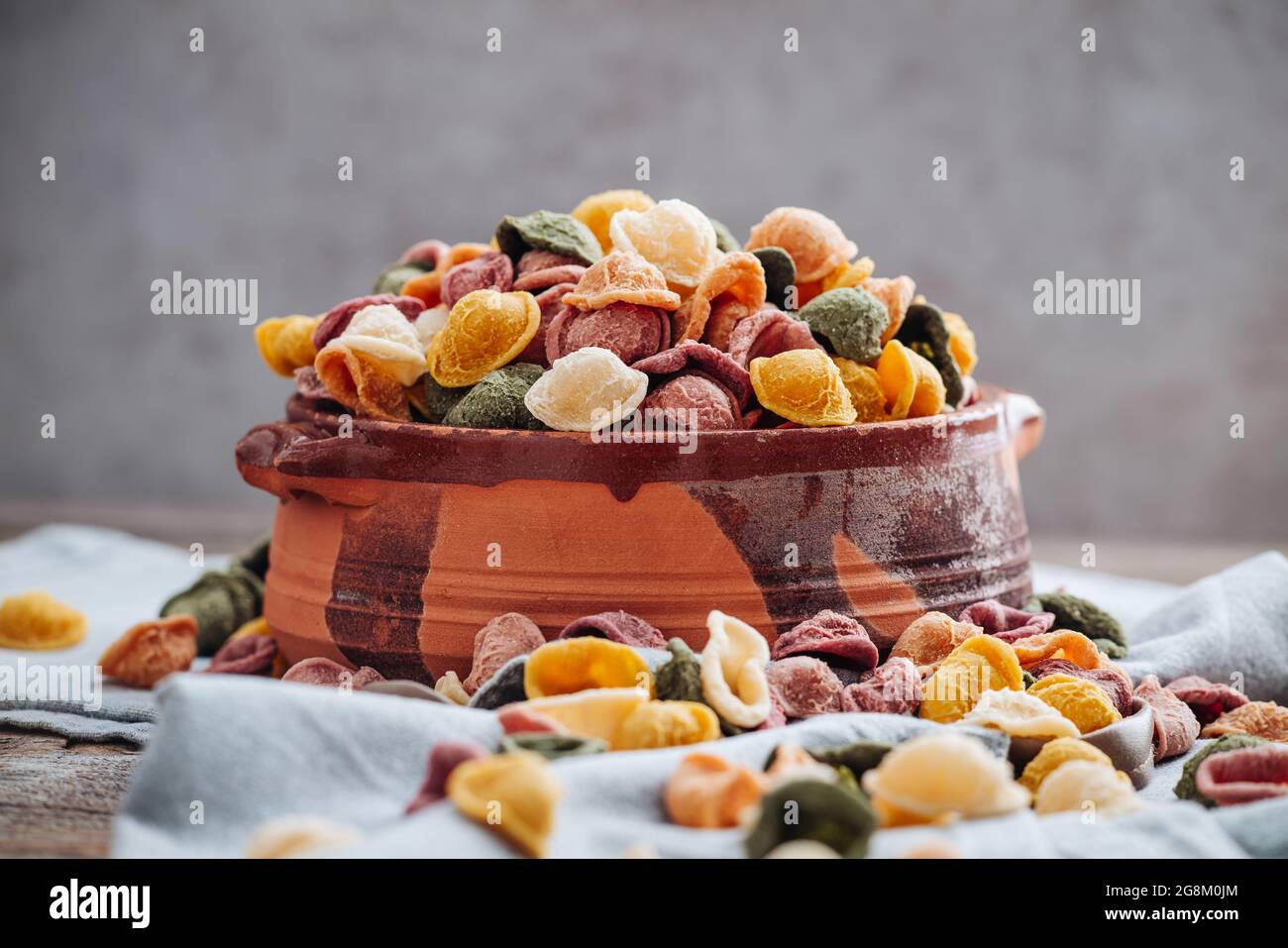 Hand made orecchiette pasta from Puglia, made with natural flavors like ...