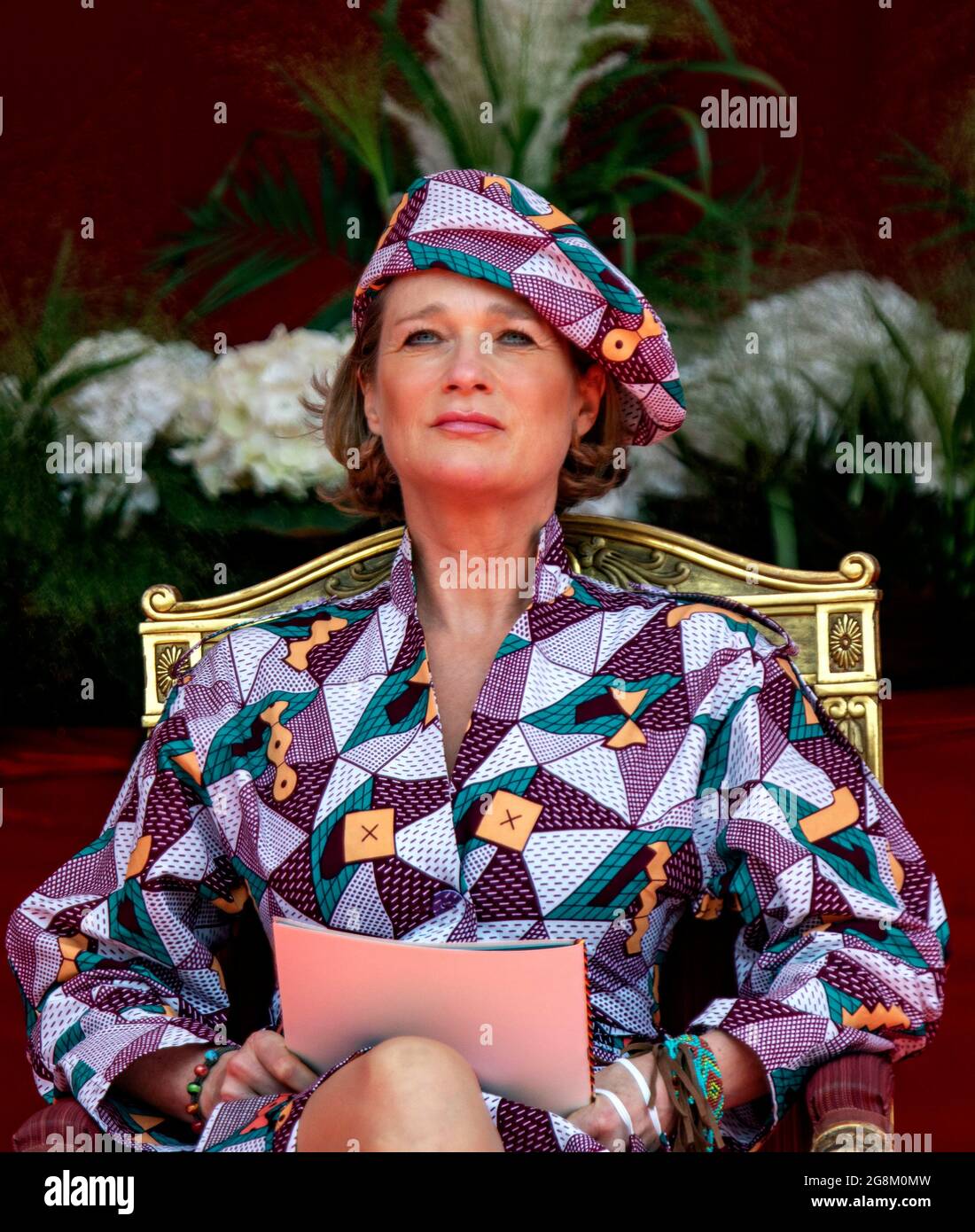 Brussel, Belgien. 21st July, 2021. Princess Delphine of Belgium at the ...
