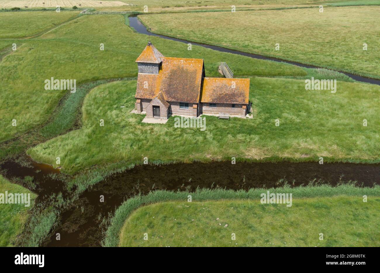 Iconic Church on the Marsh at Fairfield, Kent Stock Photo - Alamy