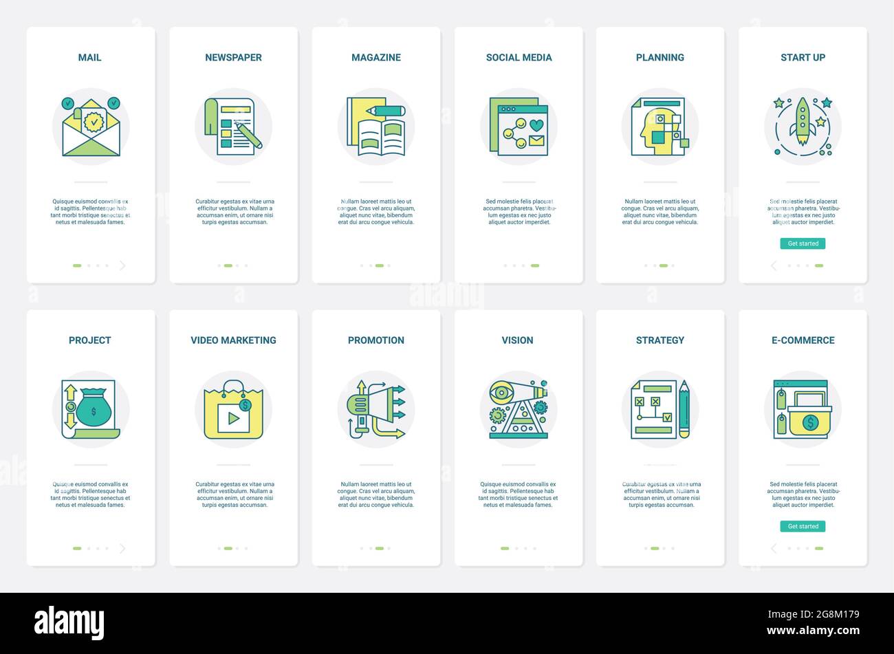 Social Media Advertising Business Strategy Technology Vector Illustration Ux Ui Onboarding