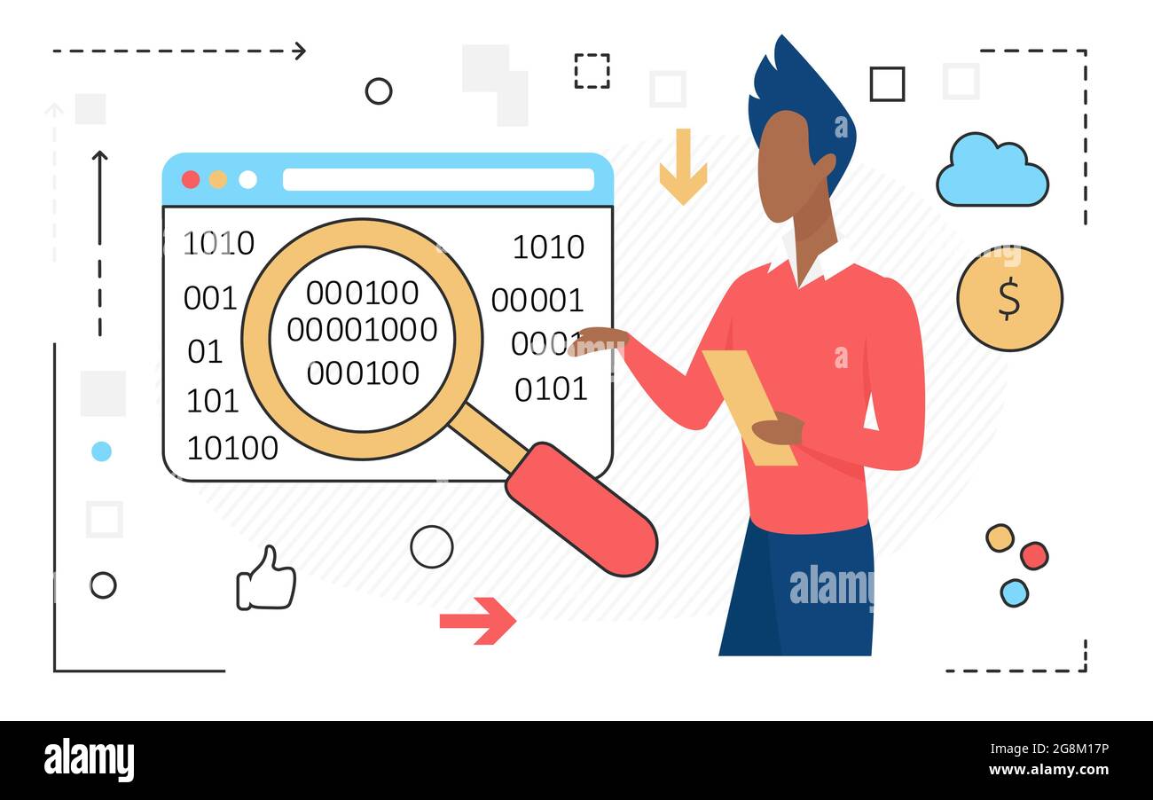 Business people think in work process, solve problem vector ...