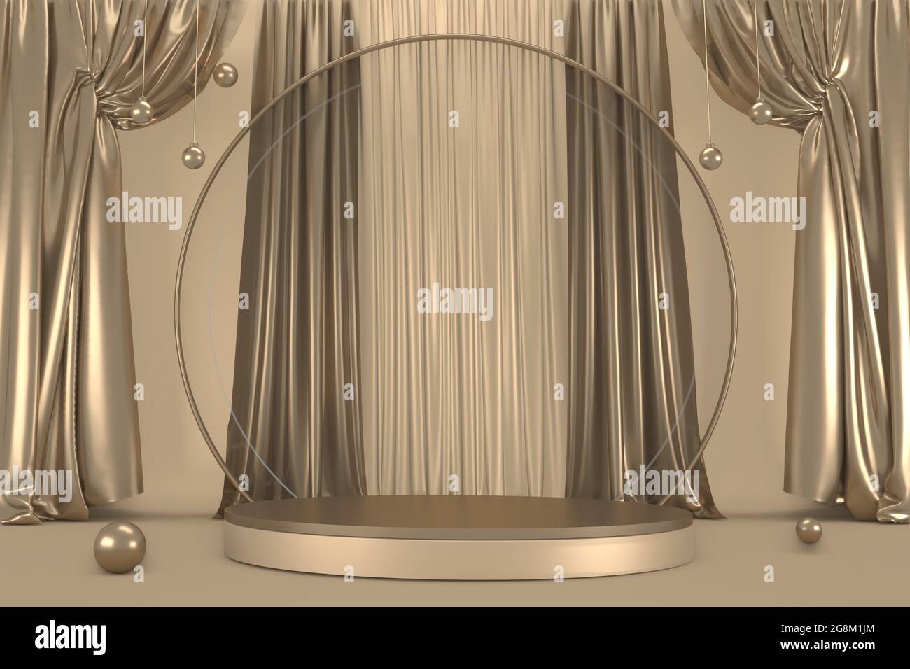 Roman podium white for cosmetic product on background white. 3d ...