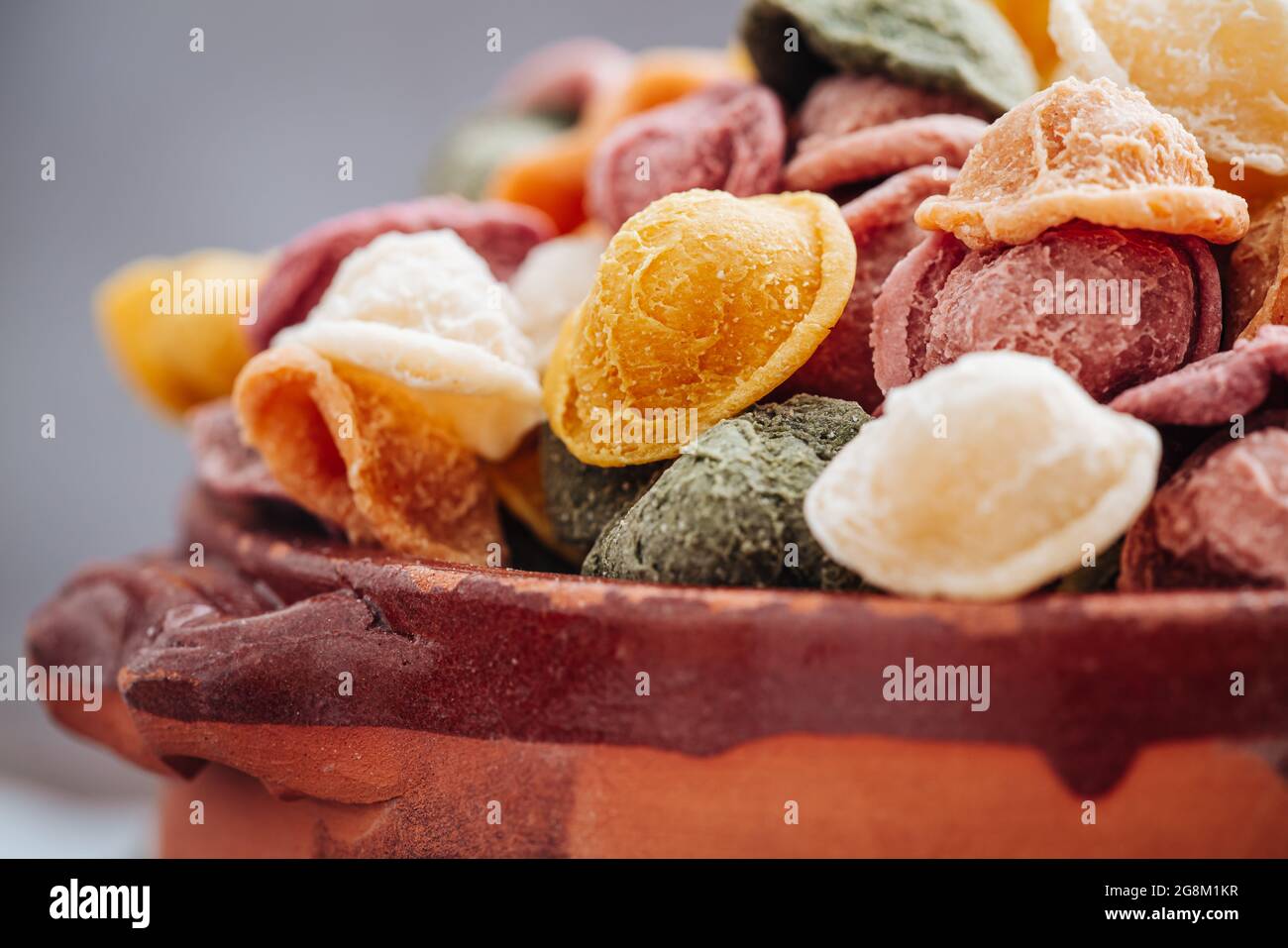 Hand made orecchiette pasta from Puglia, made with natural flavors like ...