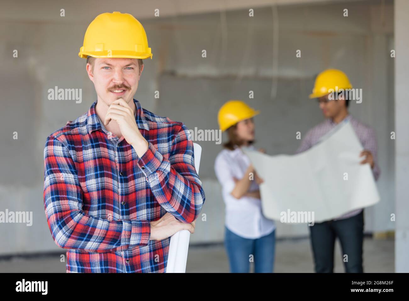 Wearing safety helmet two engineer hi-res stock photography and images ...