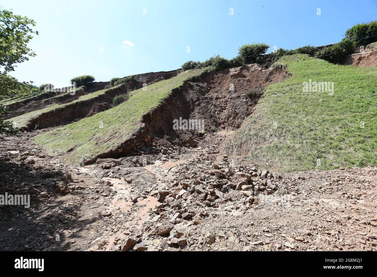 Euskirchen, Germany. 21st July, 2021. At Steinbachtalsperre the flood ...