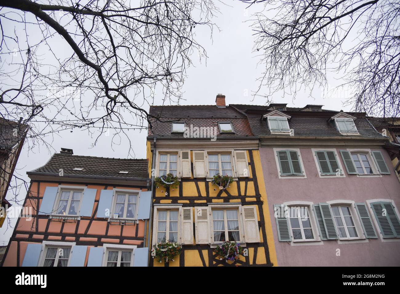 Colorful houses with traditional architecture Stock Photo - Alamy