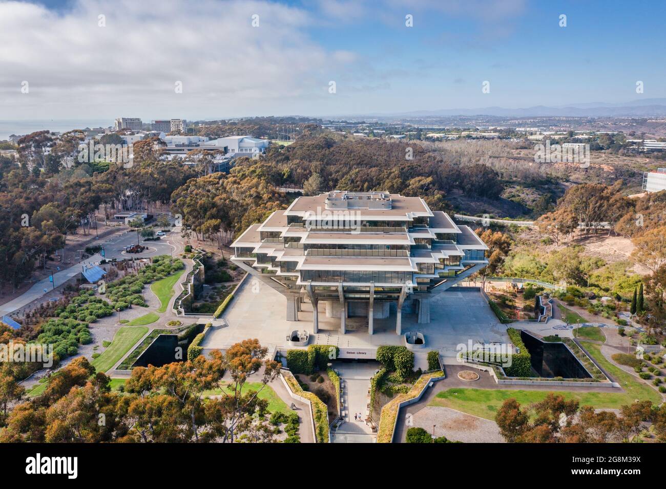 Aerial view of Geisel library and UCSD campus Stock Photo - Alamy