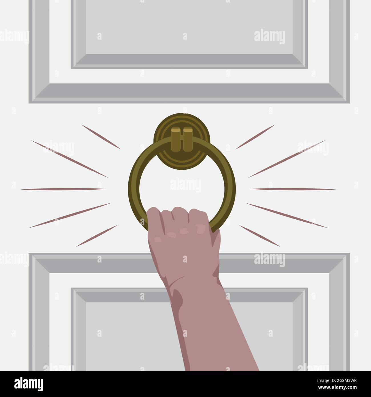 Knock door survey Stock Vector Images - Alamy