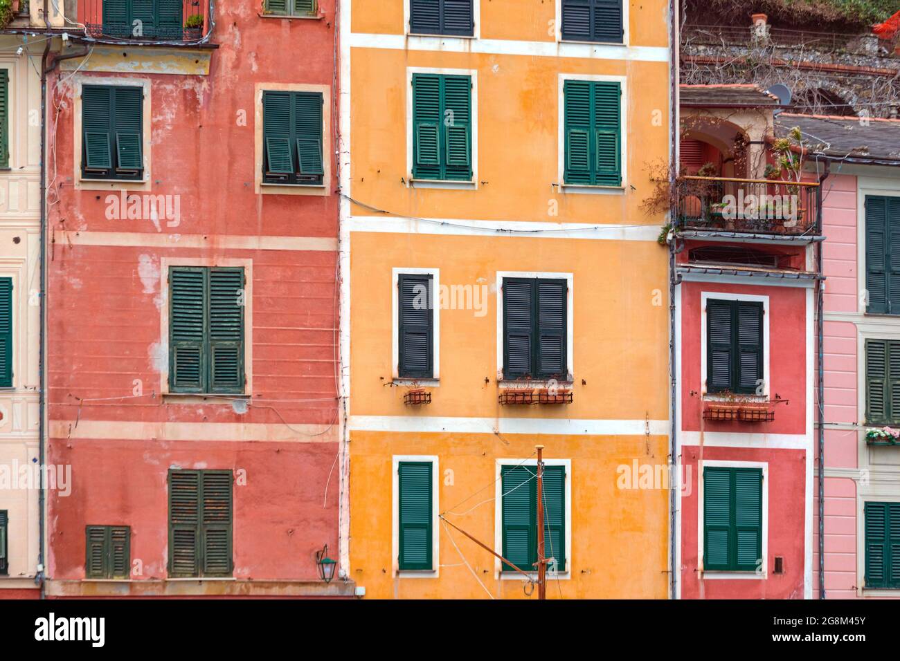 Colourful Facades at Houses in Portofino Italy Stock Photo - Alamy