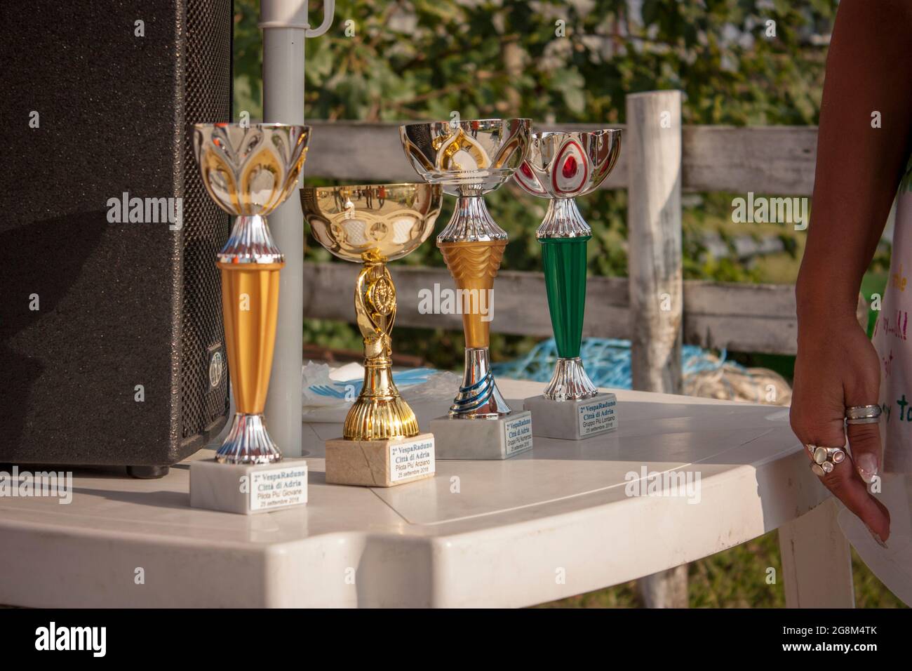 Silver and bronze trophy cups hi-res stock photography and images - Alamy