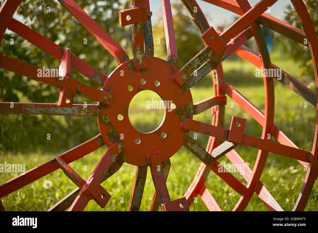 Detail of Cages for agricultural tractors in a farm Stock Photo - Alamy