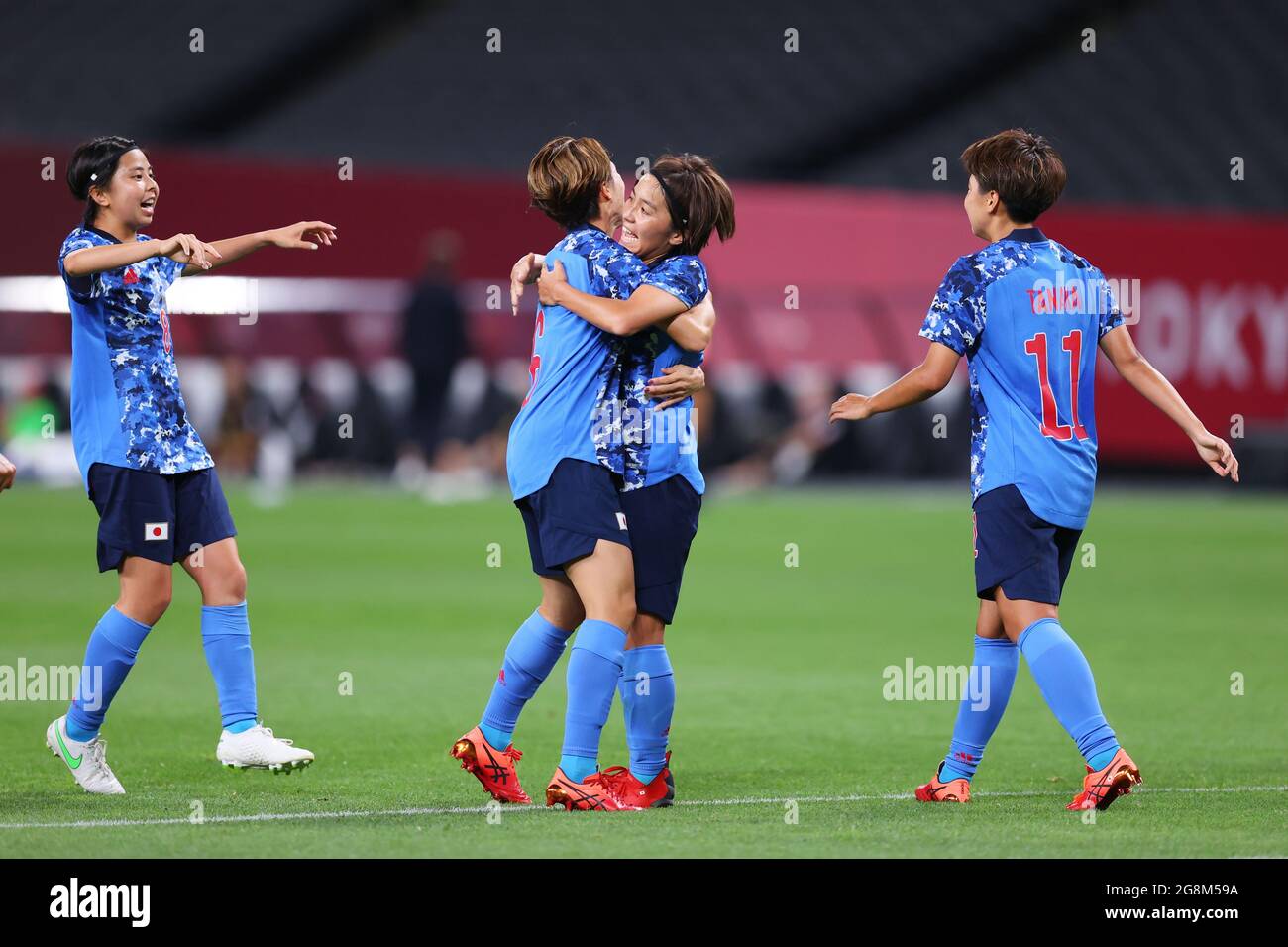 Hokkaido, Japan. 21st July, 2021. (L to R) Narumi Miura, Hina Sugita ...