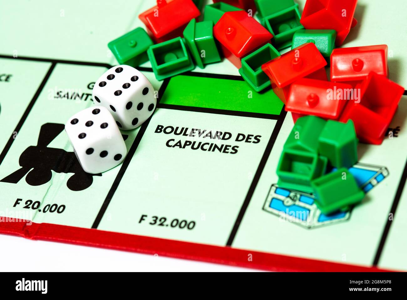 Boulevard Des Capucines. Close up of French Monopoly Board Stock Photo ...