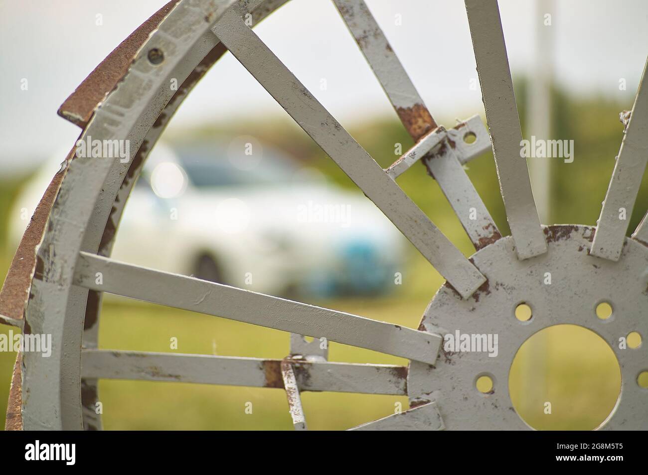 Detail of Cages for agricultural tractors in a farm Stock Photo - Alamy