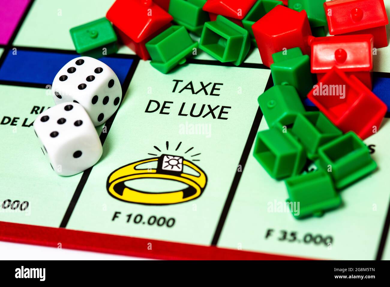 Close up of French Monopoly Board Stock Photo - Alamy