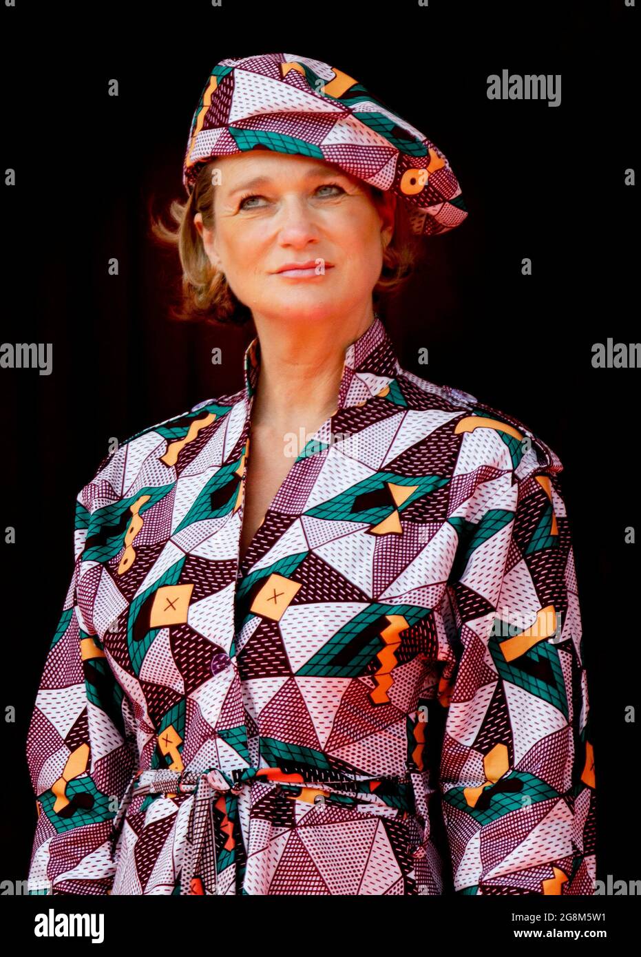 Brussel, Belgien. 21st July, 2021. Princess Delphine of Belgium at the ...