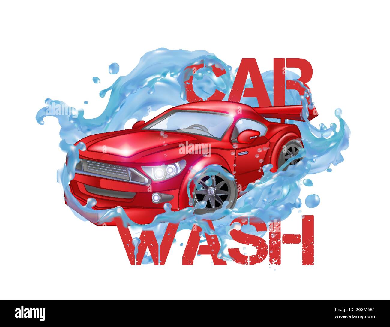 Washed car Stock Vector Images - Alamy